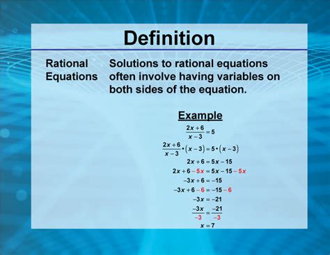 Rational Equations
