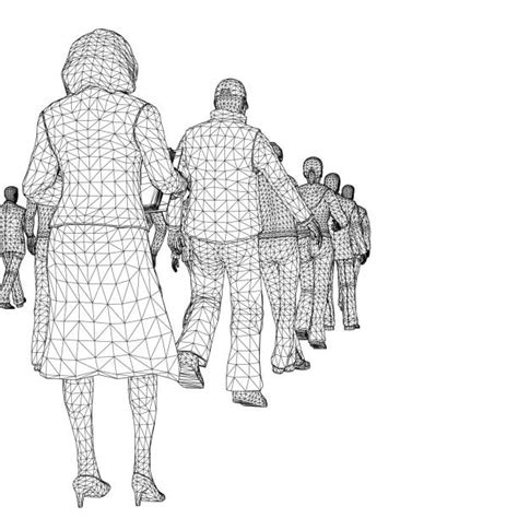Wireframe Female Body Illustrations Royalty Free Vector Graphics