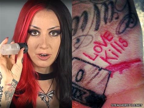 Ashley Costello Hand Tattoos Ash Costello Attenshun Signed