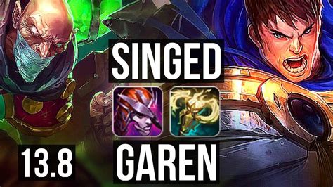 Singed Vs Garen Mid 28m Mastery 1100 Games 3214 Kr Master