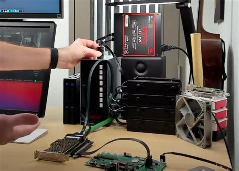 Raspberry Pi Connected To 16 Hard Drives Geeky Gadgets
