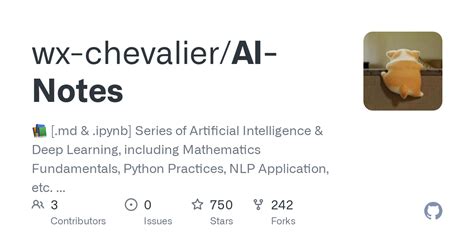 Github Wx Chevalier Ai Notes Books Md Ipynb Series Of