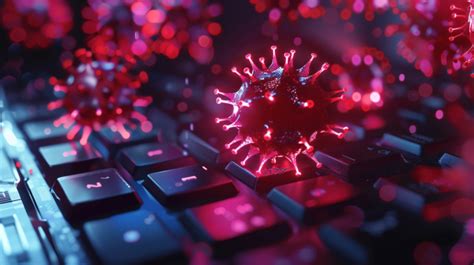 Computer Virus Malware And Hacker Attack Concept Background Skull Hacker Virus Background