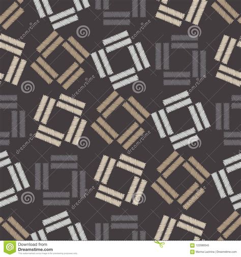 Seamless Abstract Geometric Pattern Mosaic Texture Brushwork Hand Hatching Scribble Texture
