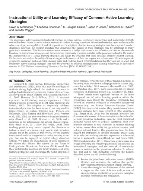 Active Learning Strategies Pdf Learning Teachers