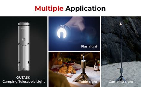 Outask Portable Camping Lantern Rechargeable With 3 Modes Type C