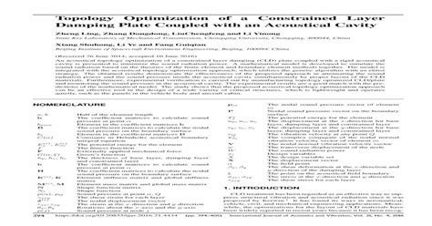 Pdf Topology Optimization Of A Constrained Layer · Topology