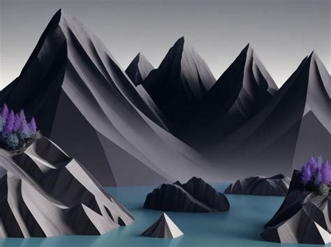 Premium Ai Image Abstract 3d Landscape Data Visualization Concept