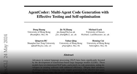 Paper Page Agentcoder Multi Agent Based Code Generation With Iterative Testing And Optimisation