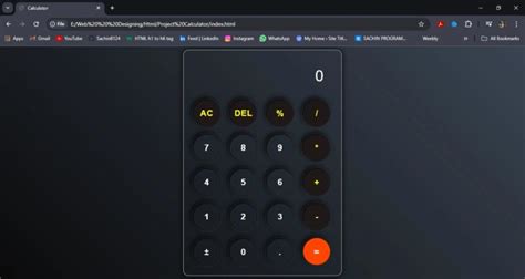 Sachin Burman On Linkedin Hello Good Morning Connections 1st Project In Awd Is Calculator And…