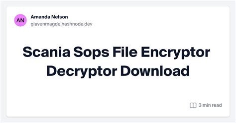 Scania Sops File Encryptor Decryptor Download