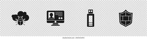 Set System Bug On Cloud Create Stock Vector Royalty Free 2425312451