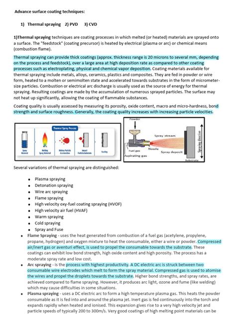 Advance Surface Coating Techniques Pdf Chemical Vapor Deposition Sputtering