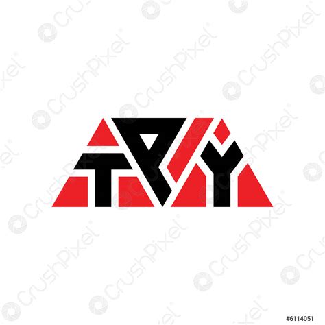 Tpy Triangle Letter Logo Design With Triangle Shape Tpy Triangle Stock Vector 6114051
