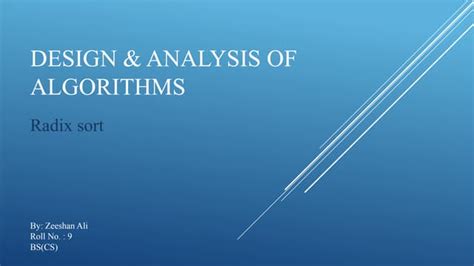 Radix Sort Concept Ppt