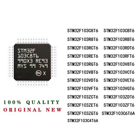 Original Stm32f103c8t6 Stm32f103rft6 Stm32f103rgt6 Stm32f103rbt6 Stm32f103cbt6 Stm32f103ret6