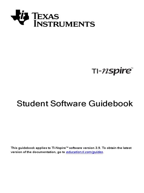 Ti Nspire Ss Guidebook En Pdf Pdf Spreadsheet Icon Computing