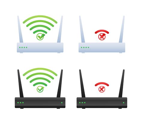 Different Wifi Routers With Different Symbols Network Wi Fi Router