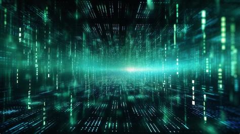 Premium Ai Image Digital Binary Code Matrix Background