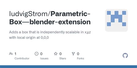 Github Ludvigstromparametric Box Blender Extension Adds A Box That Is Independently