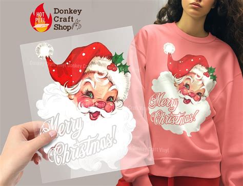 Merry Christmas Santa Dtf Transfers Ready To Press Ready For Press
