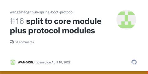 Split To Core Module Plus Protocol Modules Issue Wangzihaogithub Spring Boot Protocol