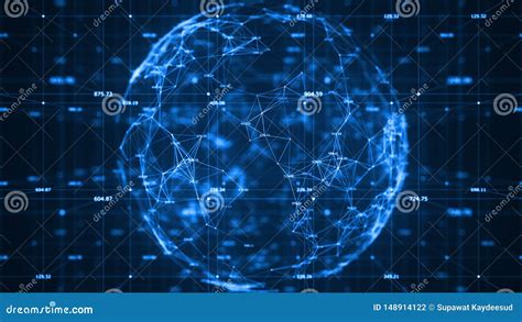 Big Data Visualization Concept Stock Illustration Illustration Of Network Data 148914122