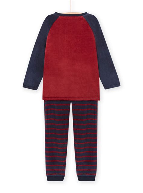 Conjunto Pijama Padrão De Monstro Com Detalhes Fosforescentes Menino