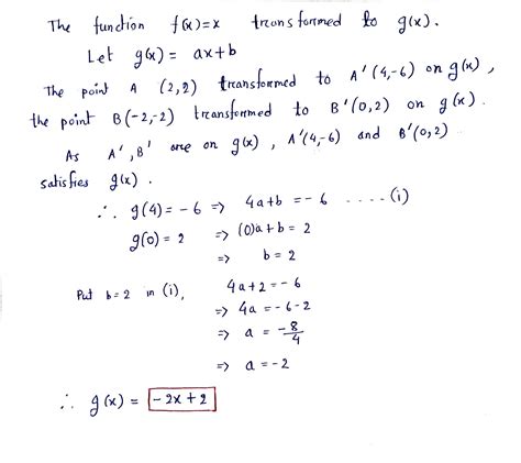 Solved Write The Equation Of The Dashed Graph Gx Based On The