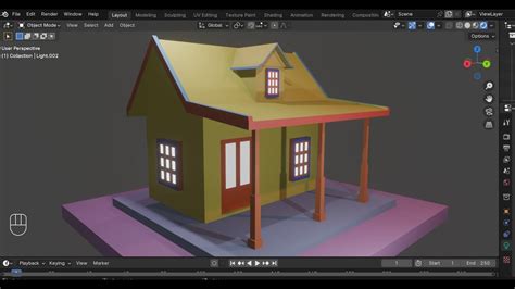 Tutorial Basic 3d Blender Pemula Membuat Rumah Kuning Youtube