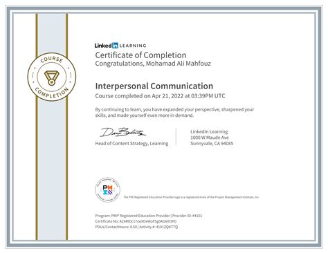 Mohamad Ali Mahfouz On Linkedin Certificate Of Completion