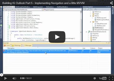 Building Ig Outlook Part 5implementing Navigation And Mvvm Brian Lagunas