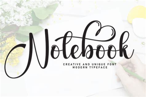 Notebook Font By Roronoa Zoro S P D Creative Fabrica