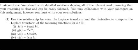 Solved Instructions You Should Write Detailed Solutions Chegg Com