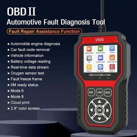 OBD2 Scanner Car Diagnostic Tool Battery Voltage Detection Professional DTC Lookup Fault Code