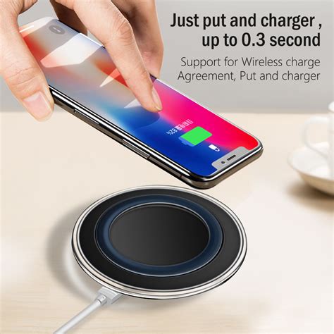 Portable Mini Qi Fast Wireless Charger Pad For IPhone8X Samsung Mobile Phone Charger Wireless