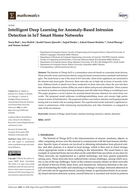 Pdf Intelligent Deep Learning For Anomaly Based Intrusion Detection