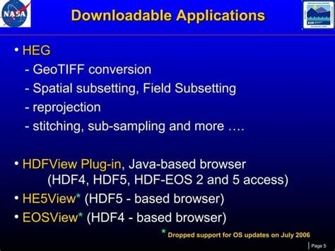 Status Of HDF EOS Related Software And Tools PPT