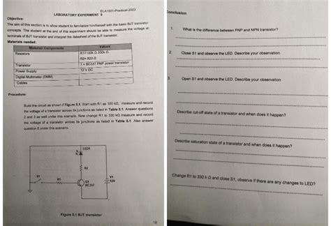 Solved LABORATORY EXPERIMENT Objective The Aim Of This Chegg Com