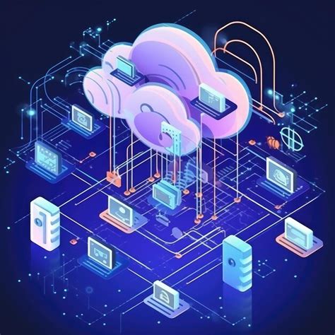 Premium Ai Image Cloud Technology Computing Connected To Digital Storage In The Data Center