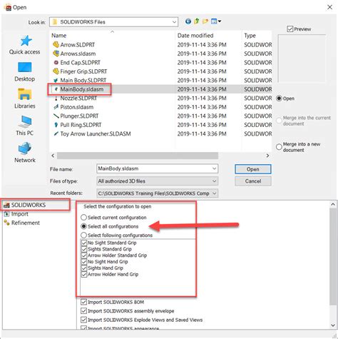Multiple Configurations In A SOLIDWORKS Composer File