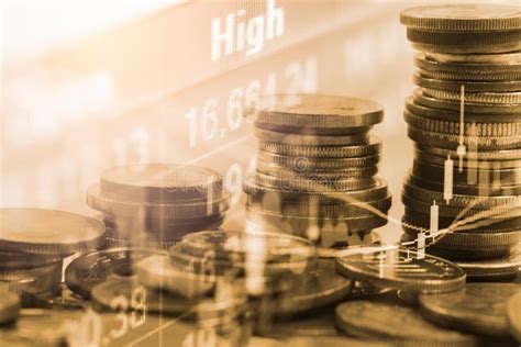 Index Graph Of Stock Market Financial Indicator Analysis On Led Stock Image Image Of Bank