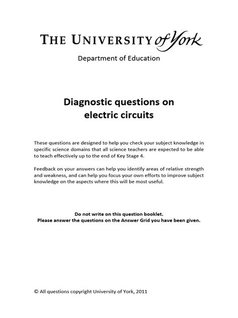 Electriccircuits Diagnostictest12q Pdf