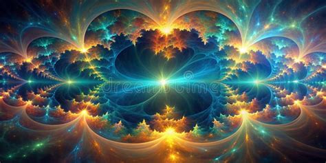 Visualization Of Fractal Realms Ai Generative Stock Illustration Illustration Of Backgrounds