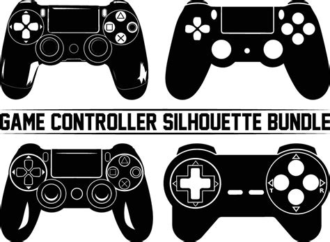 Game Controller Silhouette Bundle Keypad Gamepad Controller Input