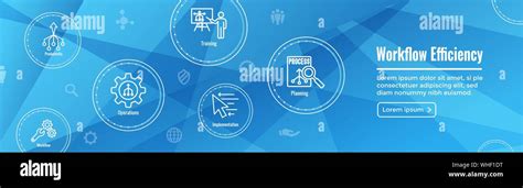 Workflow Efficiency Icon Set With Web Header Banner Operations