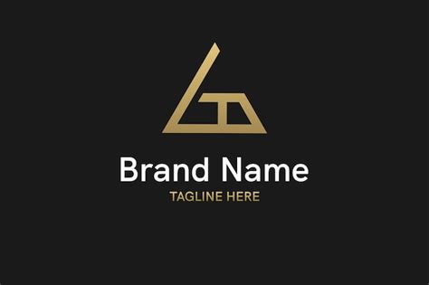 Premium Vector Triangular Abstract Design Triangular Logo Design With Letter At Or Ta