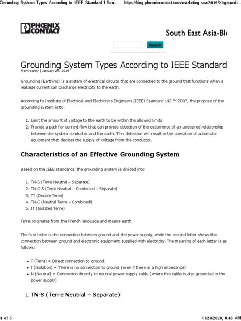 Grounding System Types According To Ieee Standard South East Asia