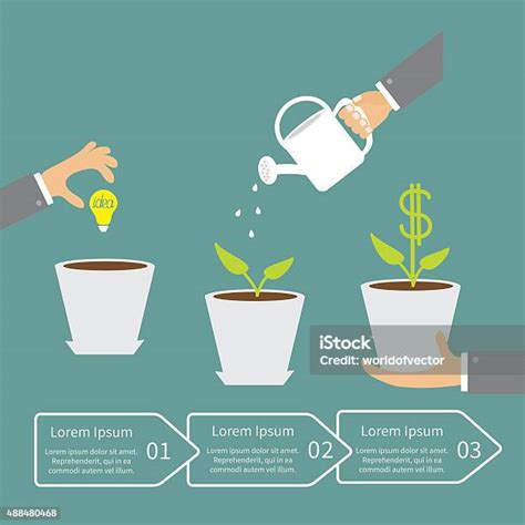 사업가 손 재무관련 증가시키려 컨셉입니다 3 단계 인포그래픽 평편 2015년에 대한 스톡 벡터 아트 및 기타 이미지 2015
