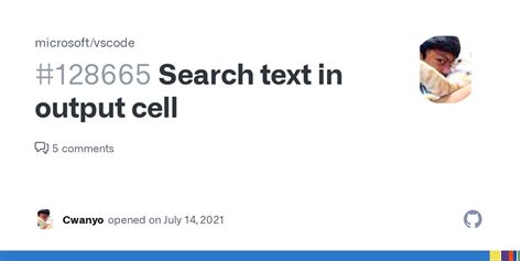 Search Text In Output Cell · Issue 128665 · Microsoftvscode · Github